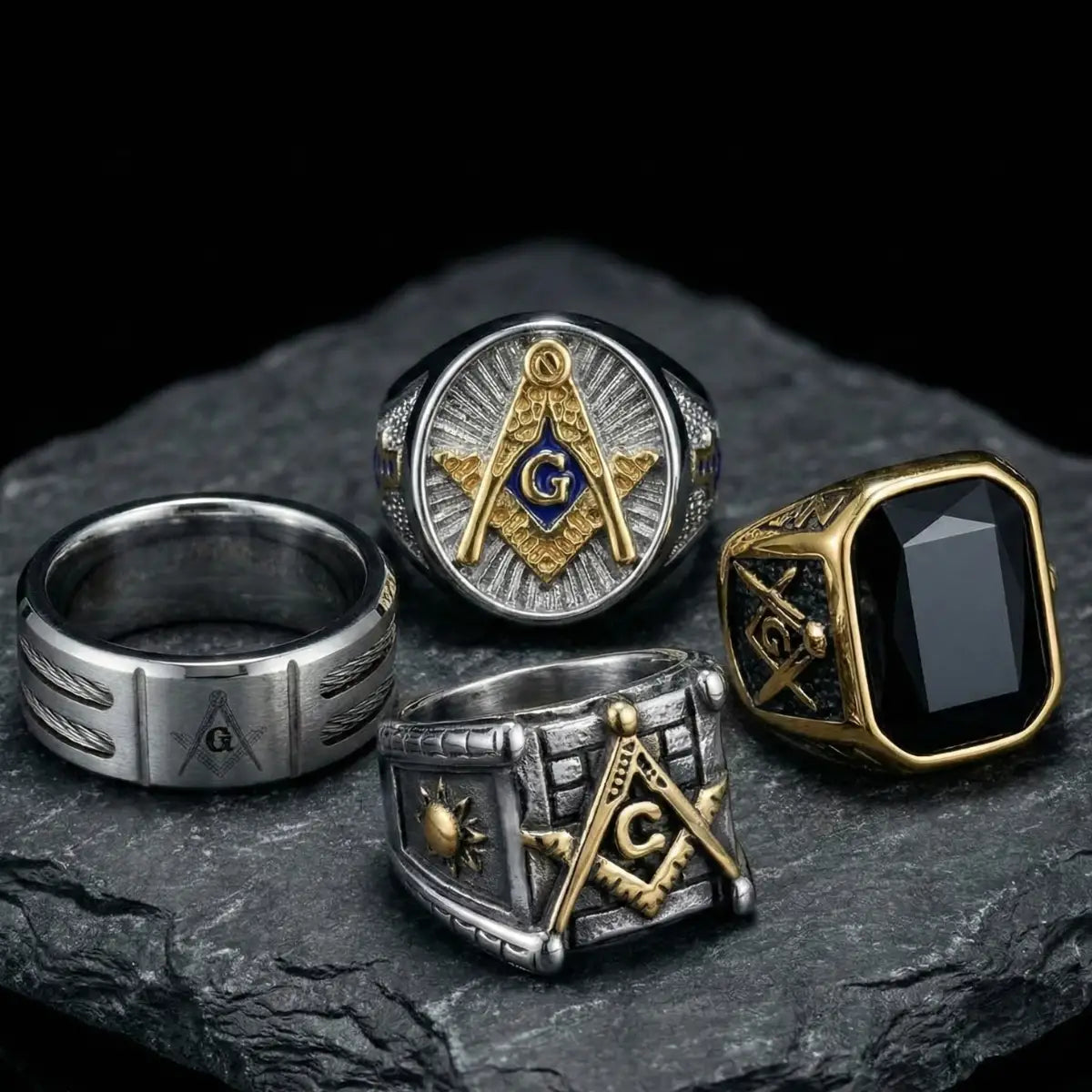 Masonic Rings | Freemason Signet Rings & Wedding Bands for Men