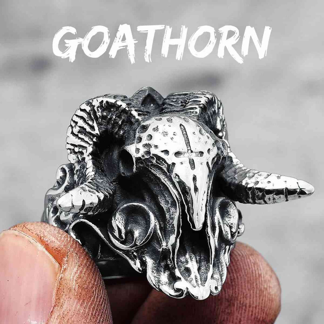 Baphomet Goat Skull Ring for Men & Women