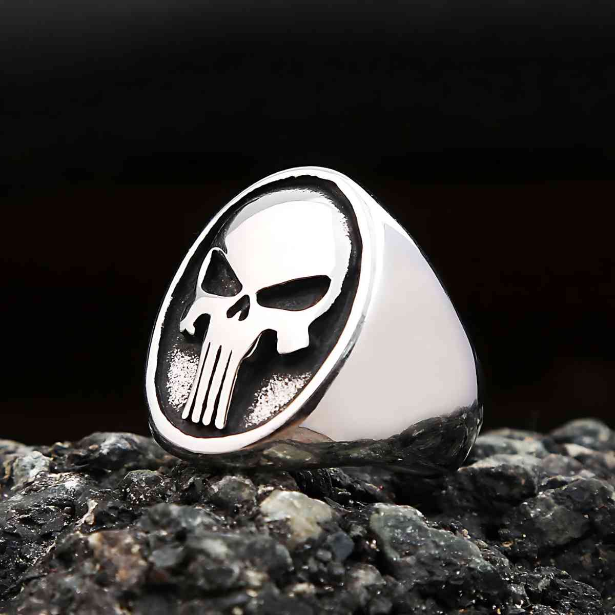 Punisher Signet Ring Stainless Steel
