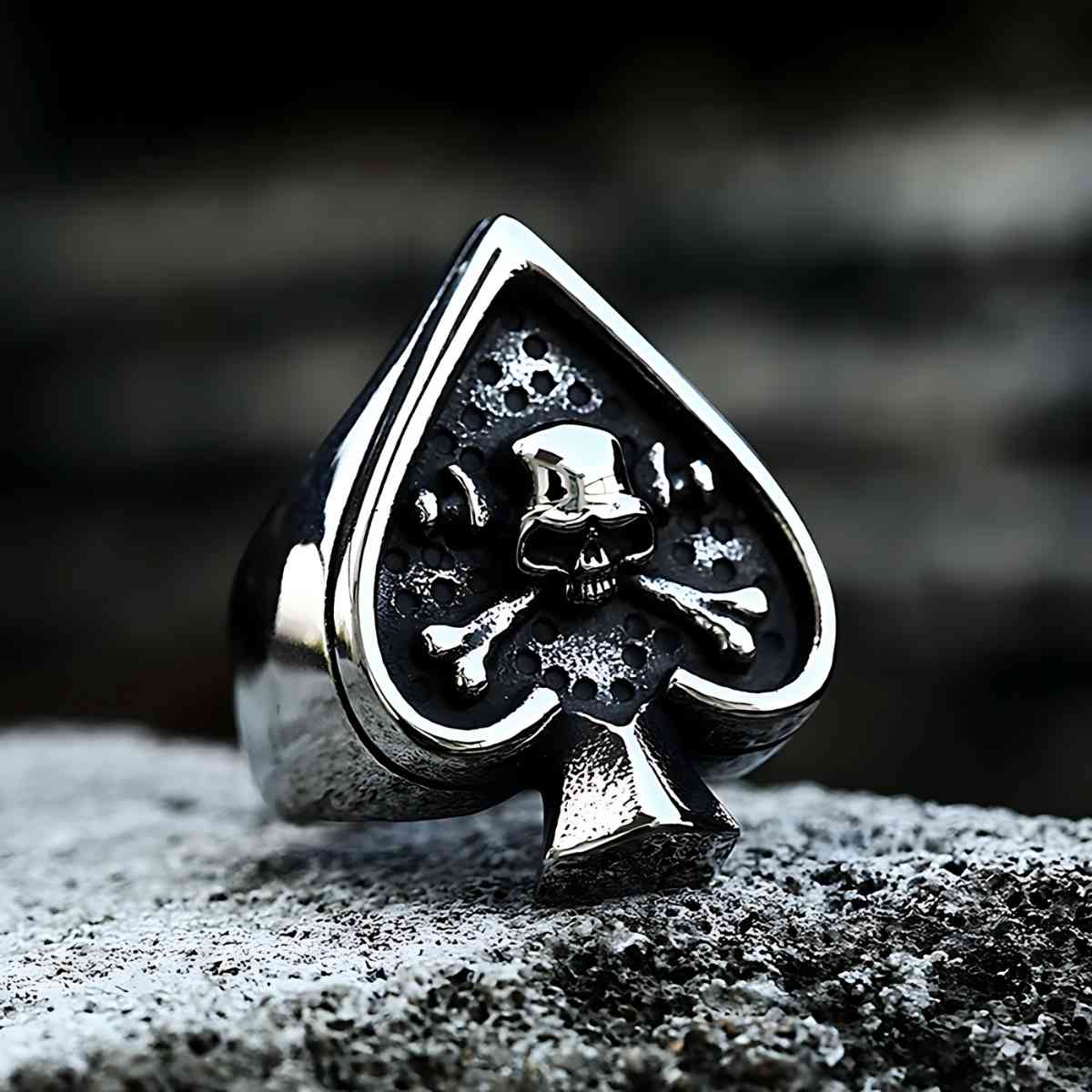 Spade Skull Pirate Ring for Men & Women | Xenos Jewelry